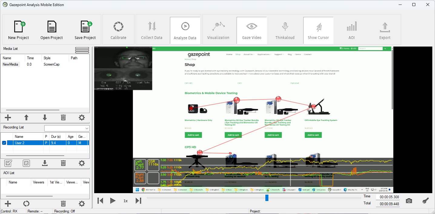 AnalysisBiometrics - Gazepoint